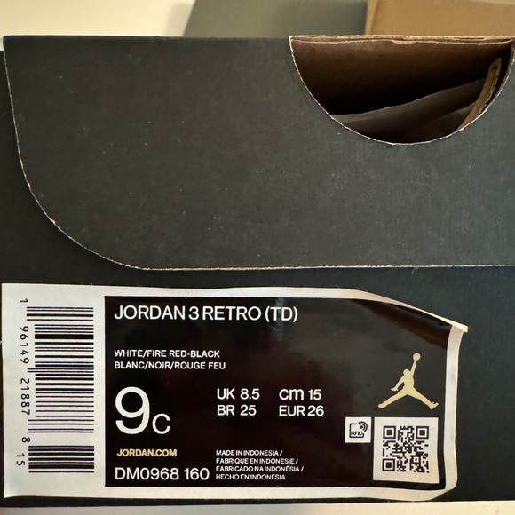 Jordan | Shoes | Brand New Fire Red Air Jordan Retro 3 9c | Poshmark